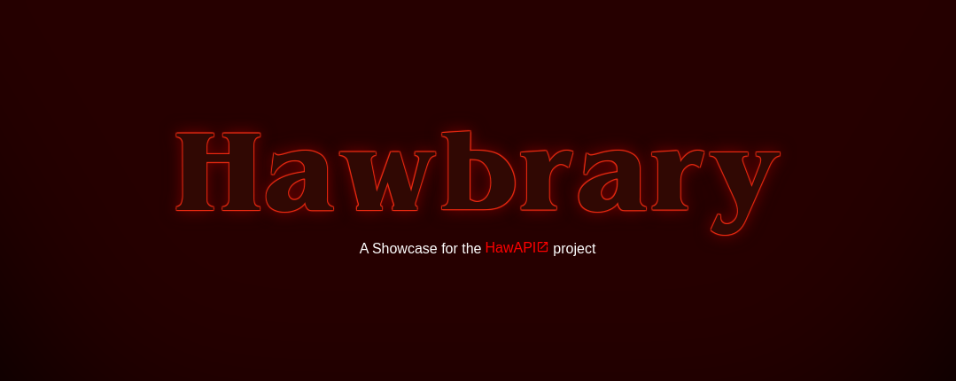 Home | Hawbrary - A showcase for the HawAPI project
